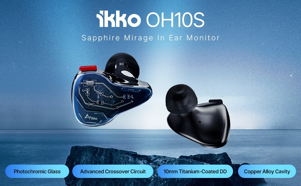 iKKO OH10S 10mm Dual-Magnet Titanium-Coated DD+Knowles 33518 BA Drivers In-Ear Monitor